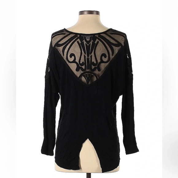 AKIRA | Tops | Akira Chicago Red Label Long Sleeve Mesh Top | Poshmark